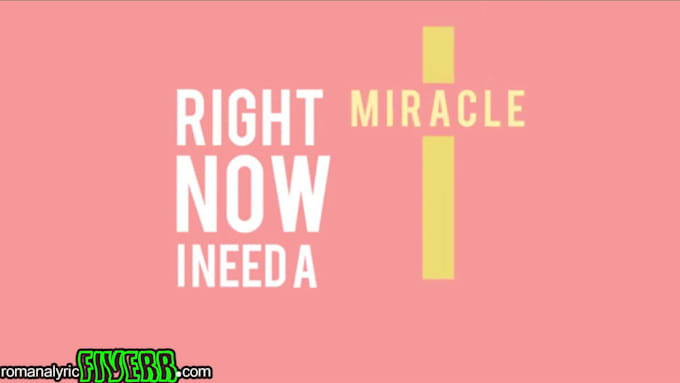 Create an animated lyric video for your song by Romana_lyricsss | Fiverr