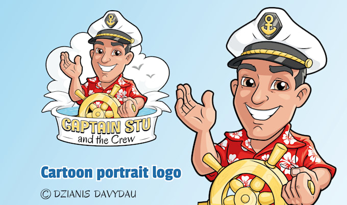 Create unique custom mascot cartoon portrait logo from your photo by ...