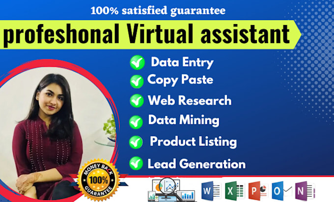 Be your professional virtual assistant for data entry web recherche by Saif_marketer10 | Fiverr