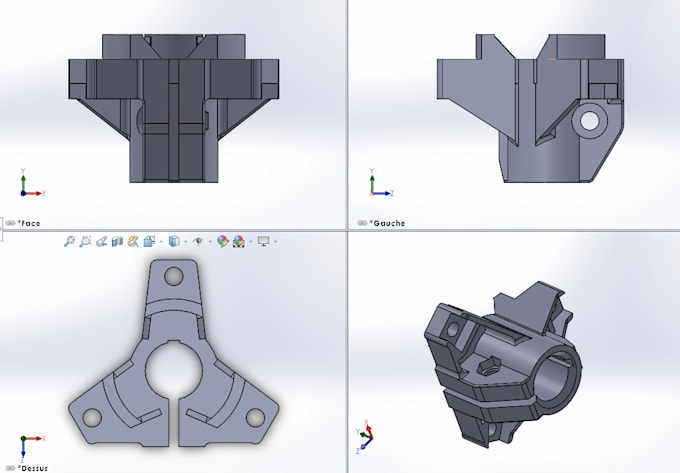 Provide you a 3d model of your ideas by using solidworks by Coolcad33 ...