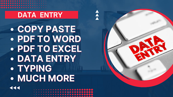 Do data entry, typing, copy paste,excel or word work by Abeeha_bukhari | Fiverr