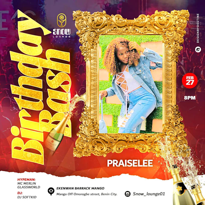 Create a flashing party, club, event invite and concert flyer by ...