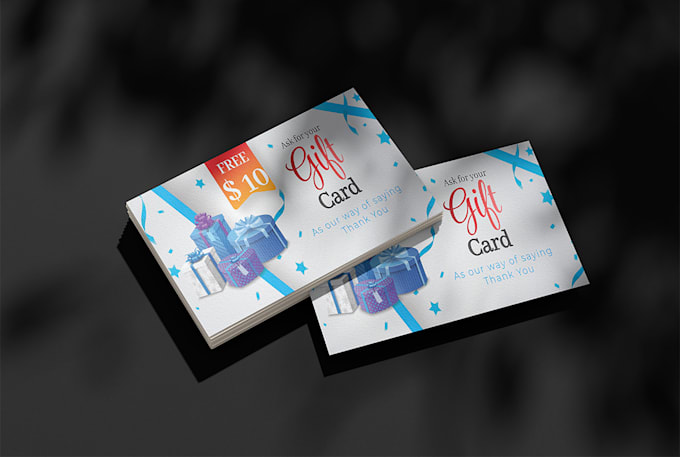 Design professional gift cards by Nra_design | Fiverr