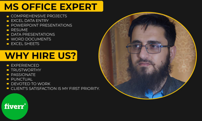 Do all ms office projects and data entry by Mobinbr0 | Fiverr