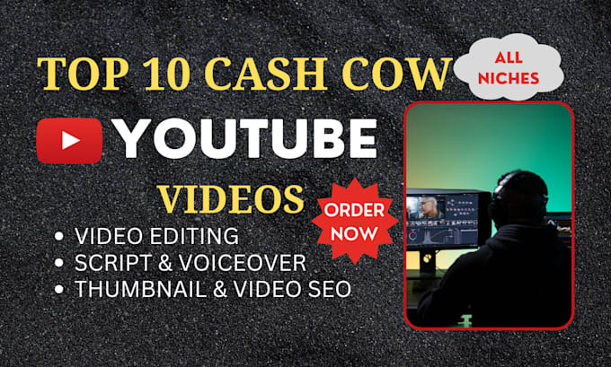 Create top 10 cash cow youtube videos in any niche by Umairs_service | Fiverr