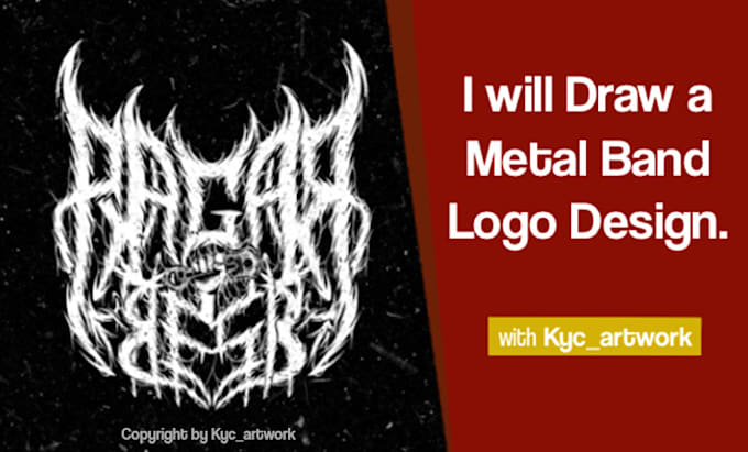 Draw death metal band logo for your needs by Rizkycool | Fiverr