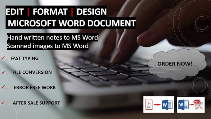 Create, edit, format, design, and type ms word documents by Mahanajam12 ...