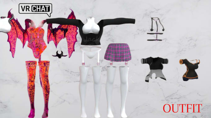 Do Custom Vrchat Avatar Outfit Furry Avatar Clothing And Accessories By Animatorrex Fiverr