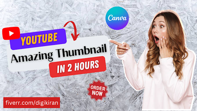 Design custom youtube attractive thumbnail for your channel by Digikiran | Fiverr