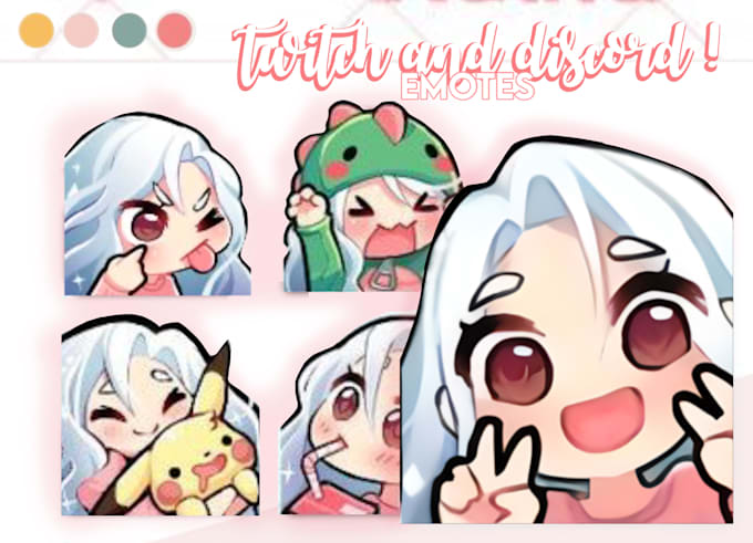Draw your twitch and discord emotes by Sonafwer | Fiverr