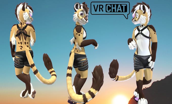 Do incredible vrchat avatar,fursona,vtuber,furry avatar,3d model,custom ...
