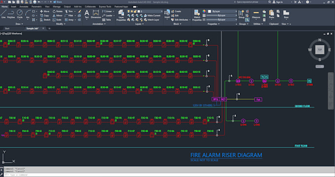 Design fire alarm system with battery calc and riser diagram by ...