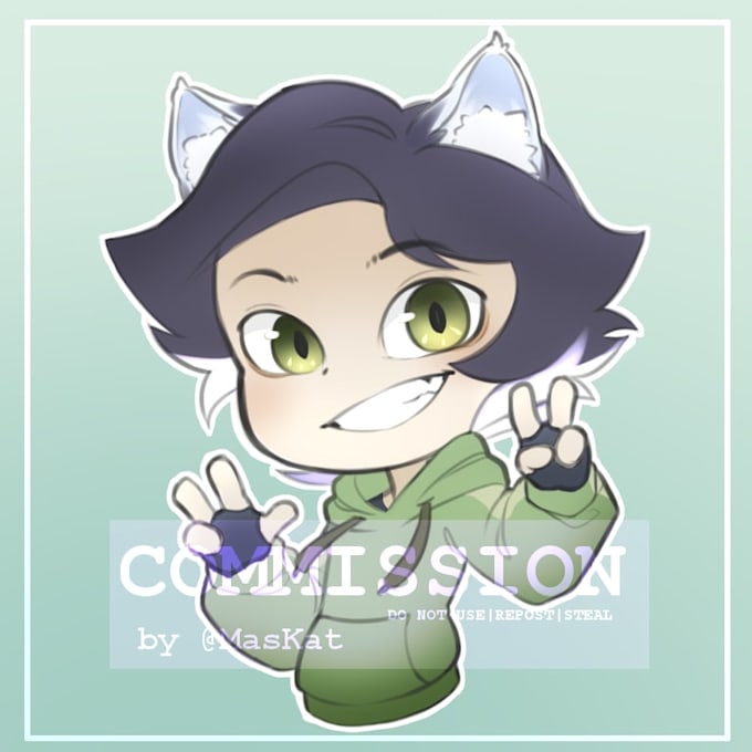 Do chibi commission in this style by Maskat_owo | Fiverr