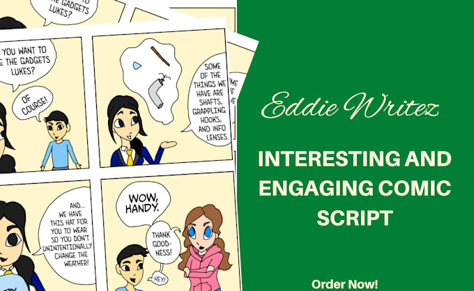 Write captivating comic book scripts, webtoons, webcomic script or ...