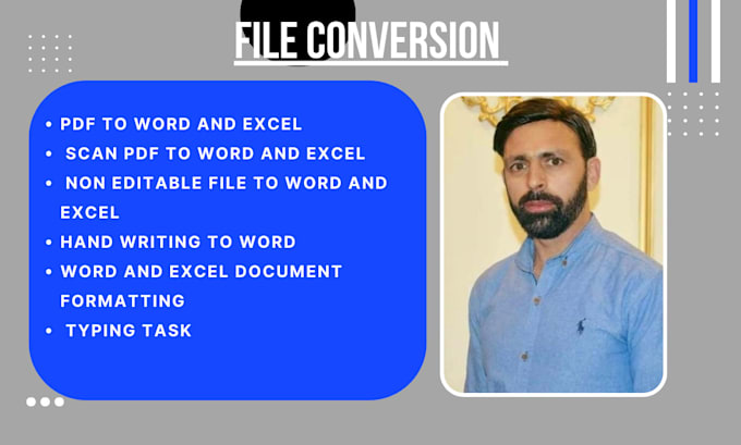 Convert your pdf in excel by Rahimjan | Fiverr