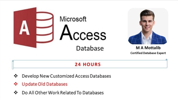 Design Database By Excel Vba Macros Ms Access Mysql Query By Mamottalib Fiverr