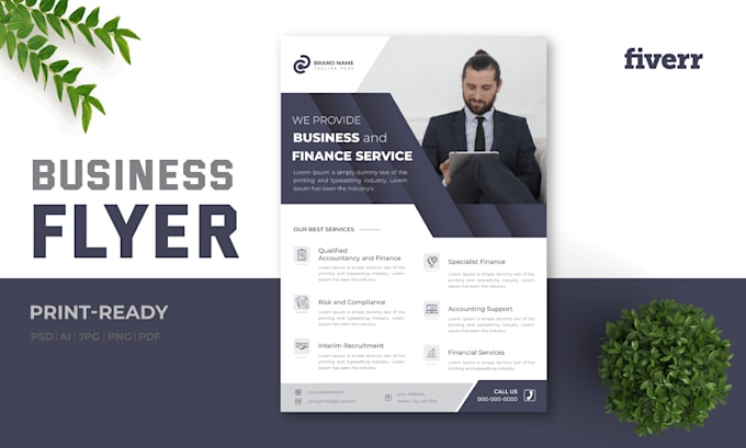 Create business flyer and leaflet or poster design by Vectsquare | Fiverr