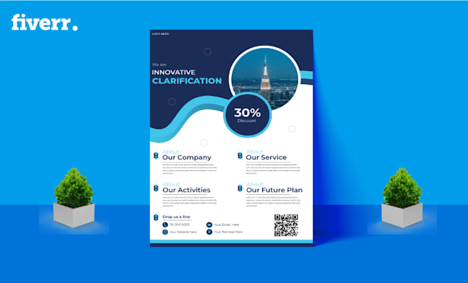 Design one pager, party flyer, leaflet by Illastragraphic | Fiverr