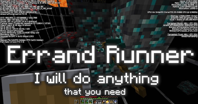 Run any task you want in minecraft by Aiilex | Fiverr