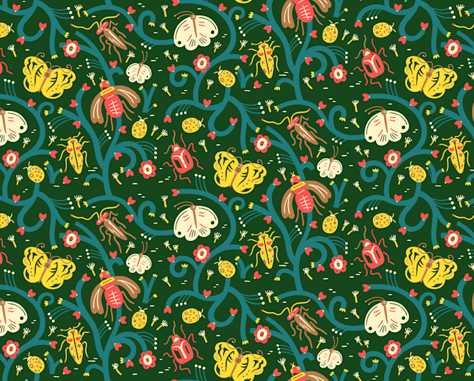 Create fun and joyful seamless patterns by Yiranxia | Fiverr