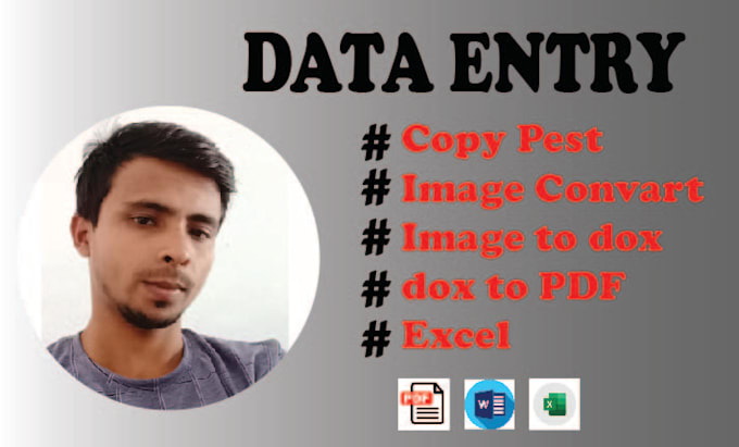Customize data, typing, copy past, pdf, dox, excel etc by ...