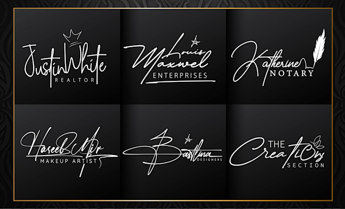 Design luxury cursive handwritten or signature logo by Feminine_studio ...