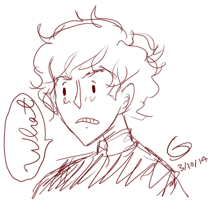 Draw an awkward sketch of your character by Renzikins | Fiverr