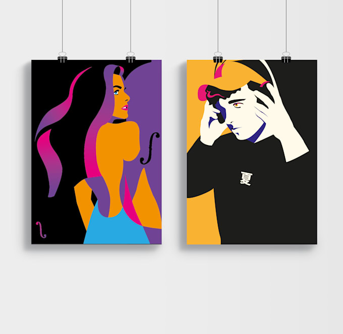 Make an personalized vector poster by Annabrygider | Fiverr