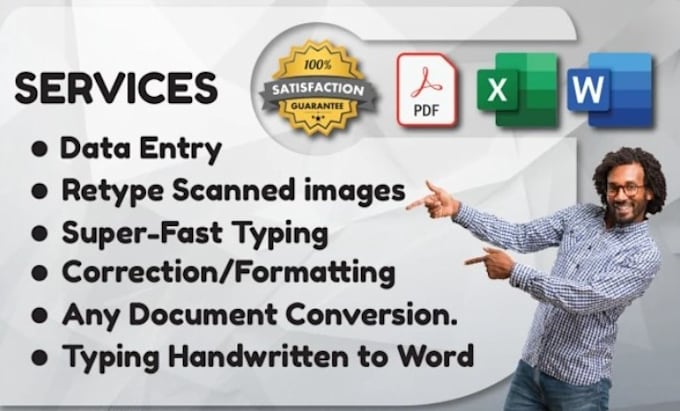 Do fast typing, retyping, pdf conversion, scanned documents by Pritamnaskar389 | Fiverr