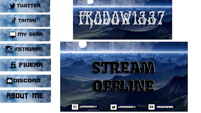 Make design for twitch, overlay , banners by Ivanfrodo | Fiverr