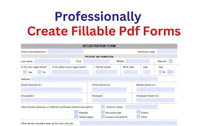 Create fillable pdf form or design your pdf form by Sadiafatima905 | Fiverr