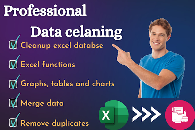 Do the excel formulas, charts and cleanup excel database by Sk_editz3 ...