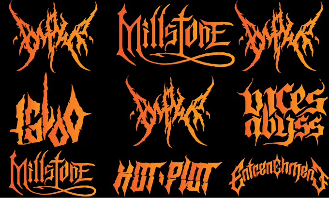 Draw death metal, slamming and brutal logo for you by Designhub3 | Fiverr