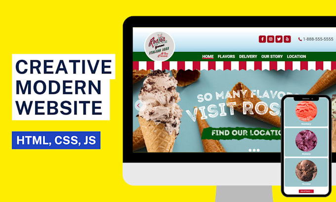 Design you a responsive website with html, css, and js by Thecoderabbit ...
