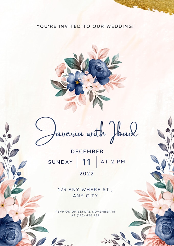 Design wedding invitation card and any invitation card by Shehzilsyed ...