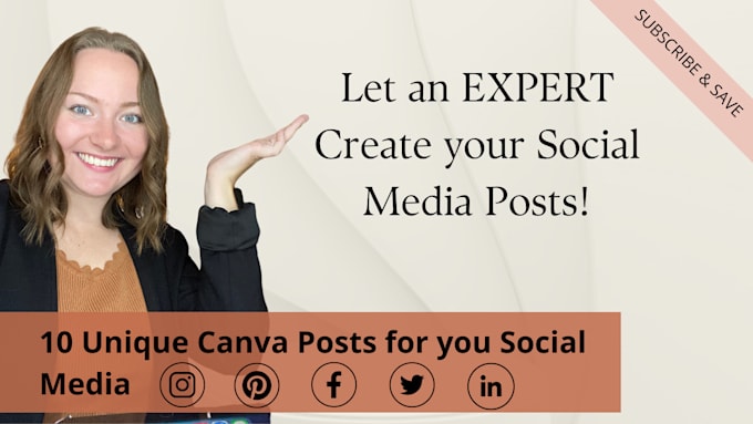 Create 10 canva posts with captions for your small business by ...