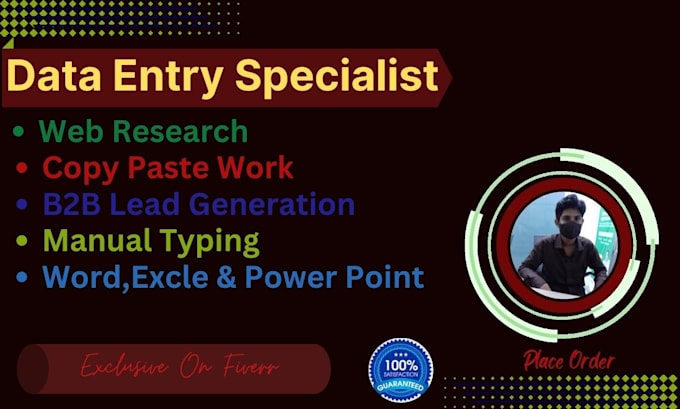 Do any types of data entry works by Amanullaham | Fiverr