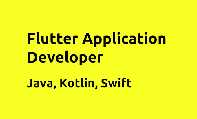 Develop android and ios app in flutter by Zimal_atiq | Fiverr