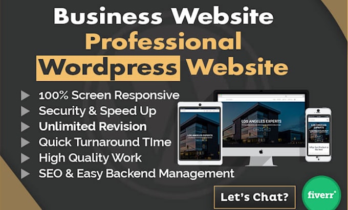 Build a modern and responsive wordpress website design and customize by Web_champz | Fiverr
