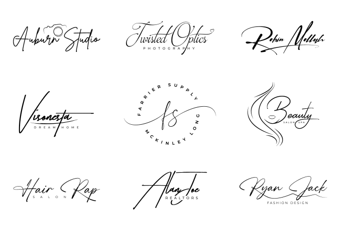 Design scripted, handwritten and signature logo or autograph by ...