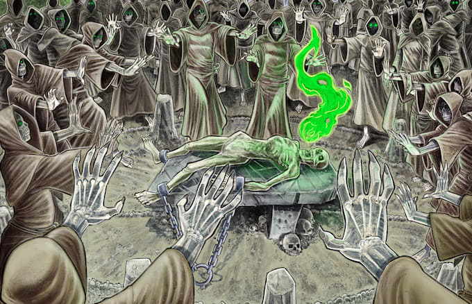 Draw a full comic book page of terror by Rogerbonet | Fiverr