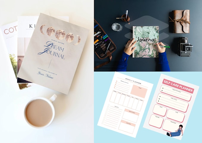 Do printable planner, journal design and custom planner, and kdp journal by Sadaf_268 | Fiverr