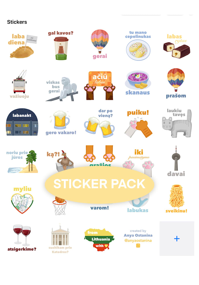 Draw a sticker pack by Annaostanina | Fiverr