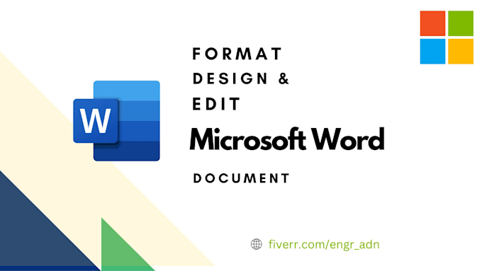 Format and design your ms word document and pdf by Engr_adn | Fiverr