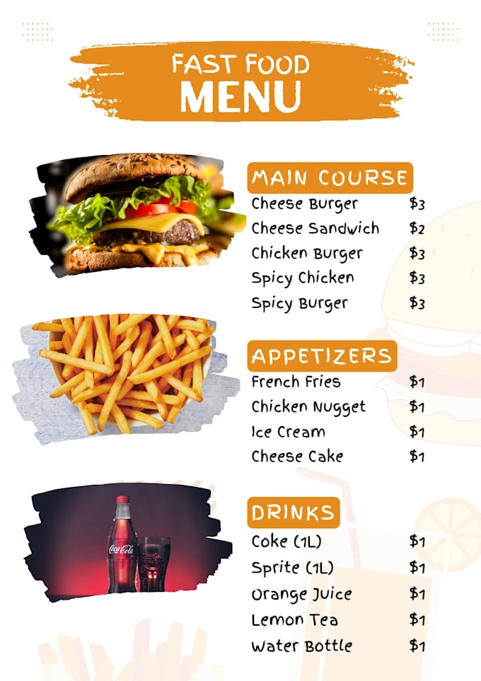 Design modern menus food flyers for your restaurant by Shehan_arachchi ...