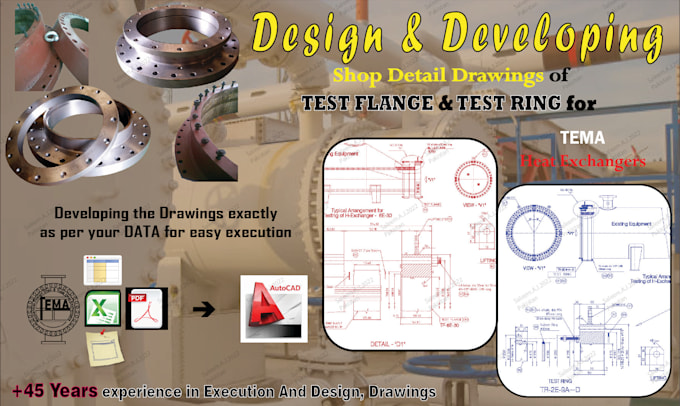 Design drawings of test ring test flange for tema exchanger by ...