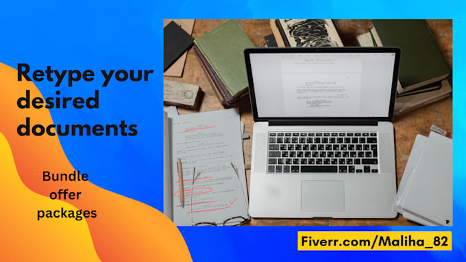 Do a fast typing job, retype pages, pdf to word, fast typist by Maliha ...