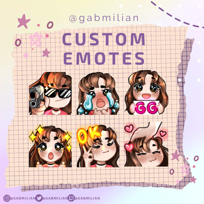 Draw you twitch emotes, custumized and pretty,fast delivery by ...
