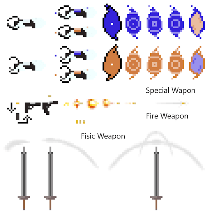 Create sprite items 2d 16x16 and 32x32 7w7 by Elementerdragon | Fiverr