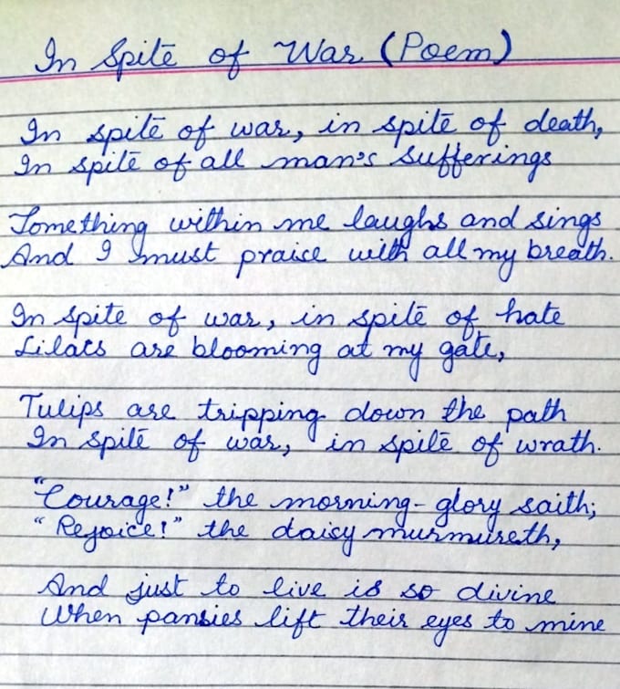 Write for you personal notes in my beautiful cursive handwriting by ...